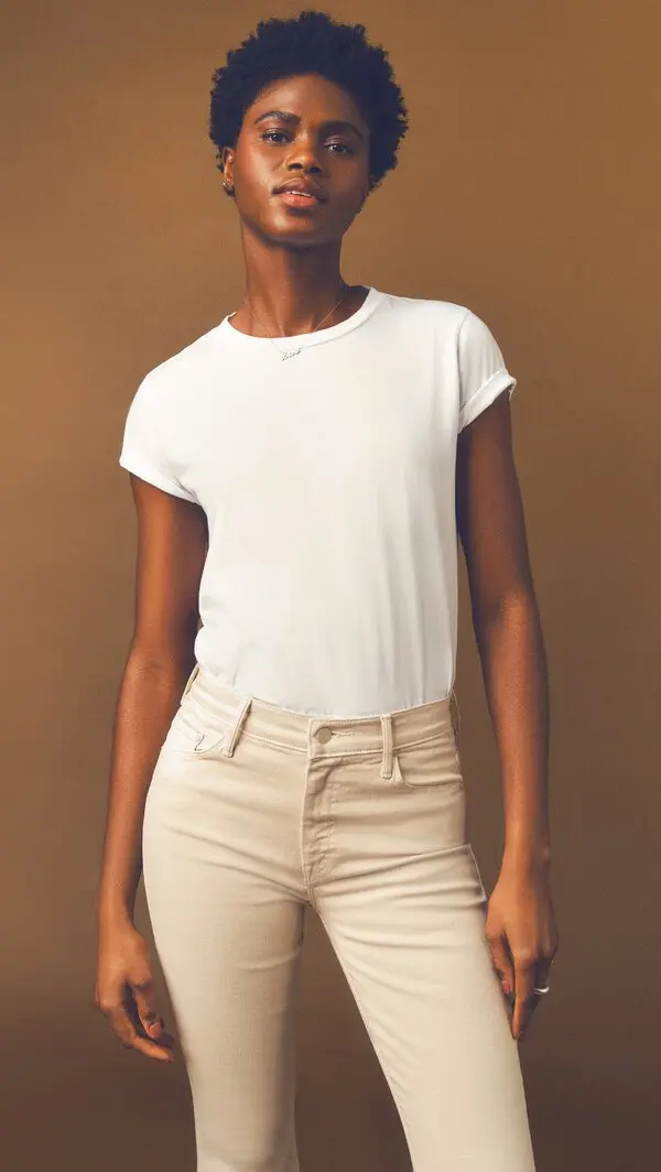 MOTHER The Lil Goodie Goodie Tee - Bright White