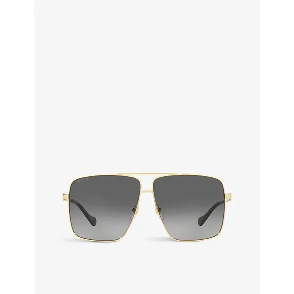 Gucci Gg1087s Aviator Sunglasses - Gold