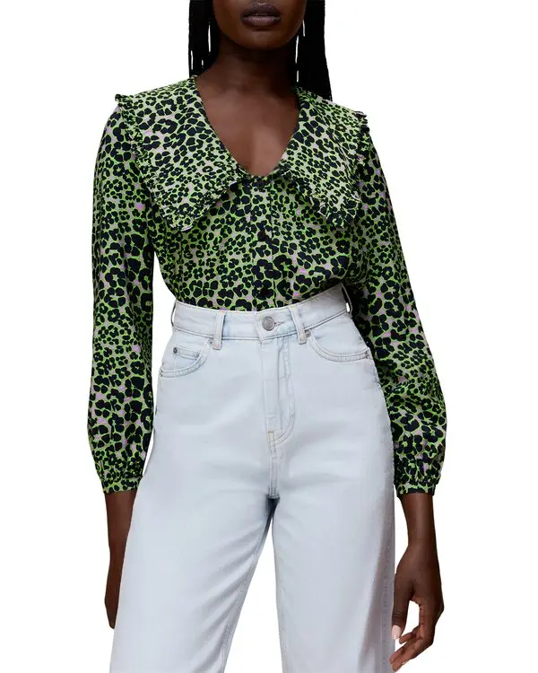 Whistles Fluoro Petal Print Blouse