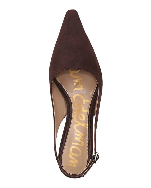 Sam Edelman Bianka Slingback Kitten Heels - Cafe Noir