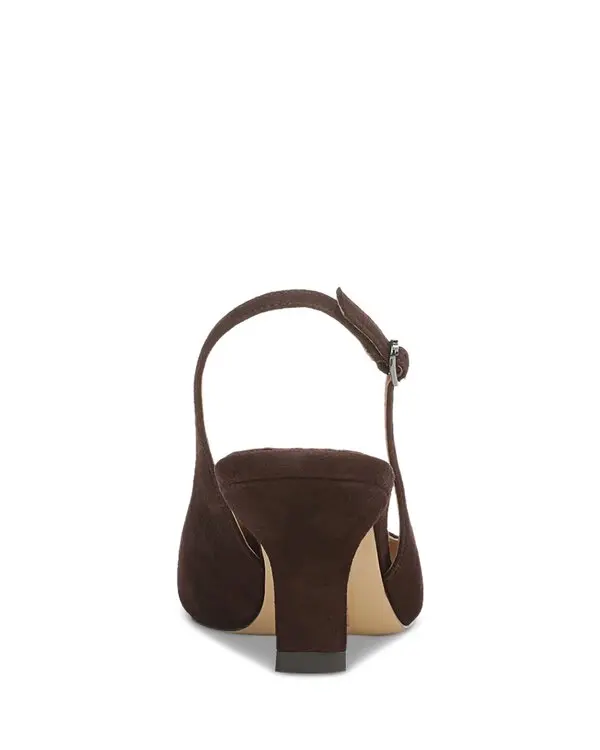 Sam Edelman Bianka Slingback Kitten Heels - Cafe Noir