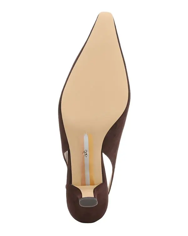 Sam Edelman Bianka Slingback Kitten Heels - Cafe Noir