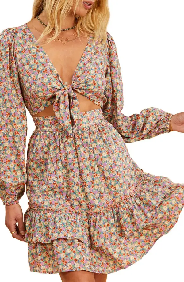 cream tiered maxi dress More Than Words Maxi Dress - Cream and Pink, Large | Hazel and Olive