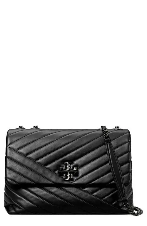 Tory Burch Kira Chevron Convertible Shoulder Bag - Black/silver