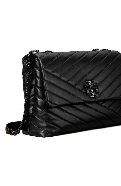 Tory Burch Kira Chevron Convertible Shoulder Bag - Black/silver