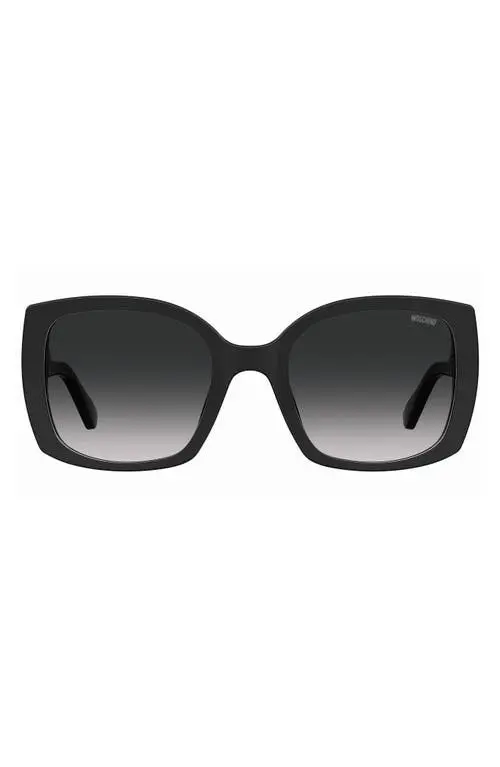 Moschino 54mm Square Sunglasses - Black/grey