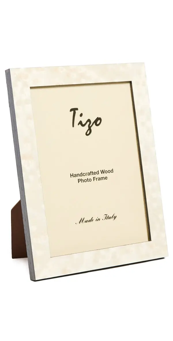 TIZO DESIGN Italian White Burl Wood Frame 5x7 - Natural White
