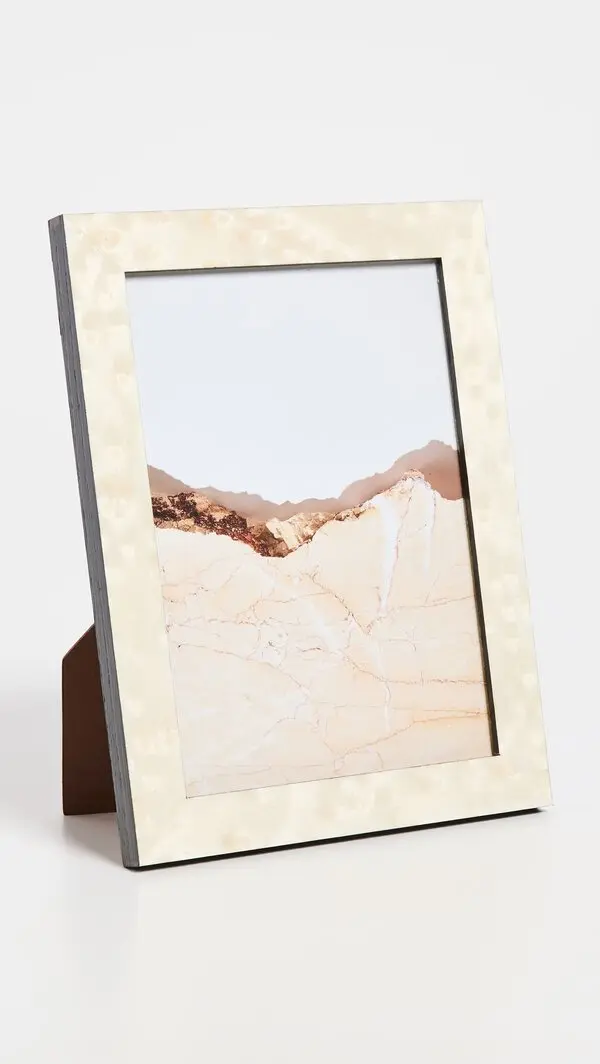 TIZO DESIGN Italian White Burl Wood Frame 5x7