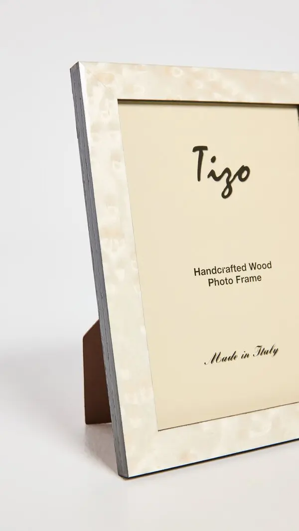 TIZO DESIGN Italian White Burl Wood Frame 5x7