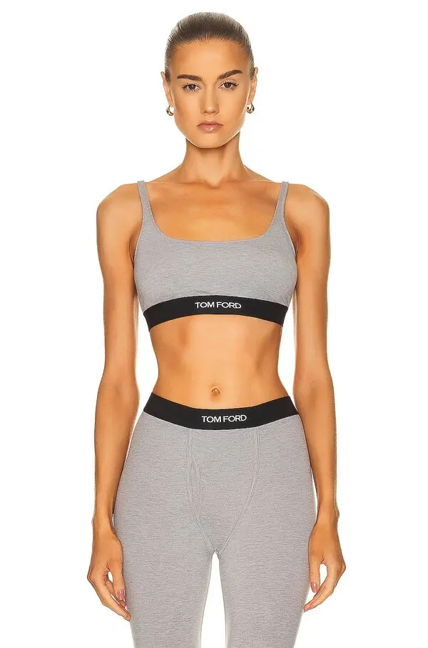 TOM FORD Bralette In Army - Grey Melange