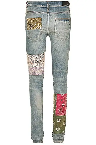 Amiri Bandana Art Patch Jean In Blue