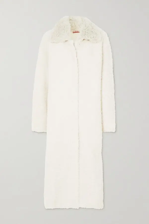 Altuzarra Zeus Shearling-trimmed Merino Wool-blend Coat