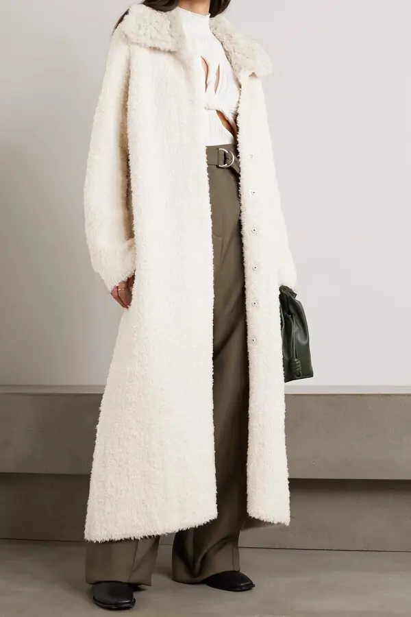 Altuzarra Zeus Shearling-trimmed Merino Wool-blend Coat