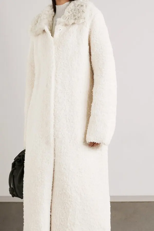 Altuzarra Zeus Shearling-trimmed Merino Wool-blend Coat