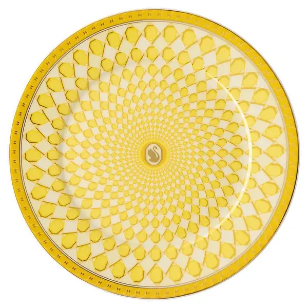 SWAROVSKI Signum Bread Plate - Yellow