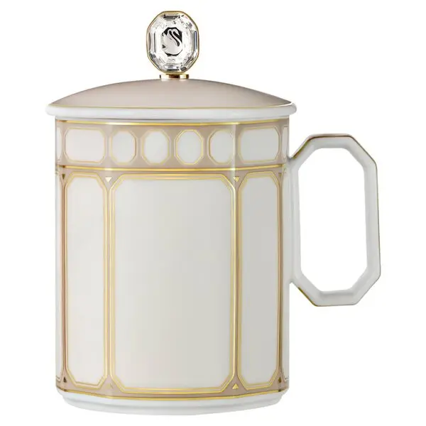 SWAROVSKI Signum Mug With Lid - White
