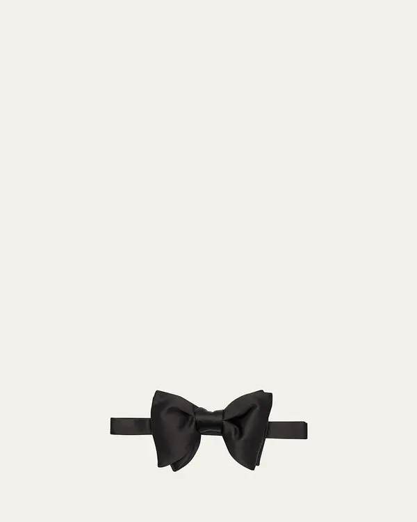 TOM FORD Large Silk Bow Tie - Black