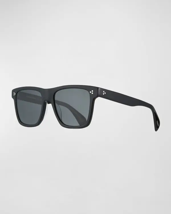 Oliver Spencer Casian Rectangle Sunglasses - Black