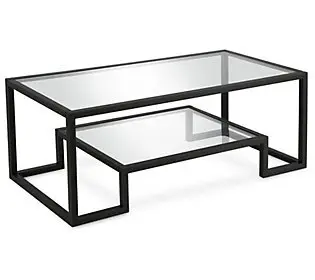 HUDSON&CANAL Hudson & Canal Athena 45' Coffee Table With Bot Tom Shelf