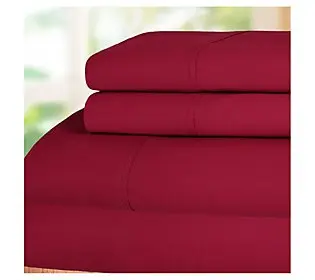 SUPERIOR Solid Cotton Percale Deep Pocket Sheet Set Queen