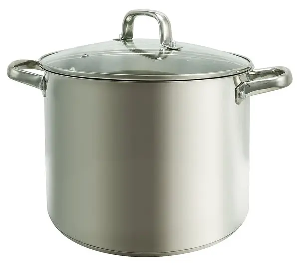 OSTER Adenmore 12-qt Stainless Steel Stock Pot With Glass Lid - Silver