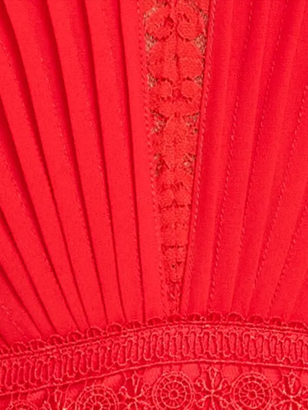 Tadashi Shoji Lace Balloon-sleeve Midi-dress