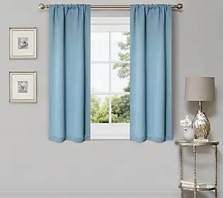 SUPERIOR Modern Solid Blackout 2-piece Curtain Set, 26x63
