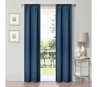 SUPERIOR Modern Solid Blackout 2-piece Curtain Set, 26x84 - One-color