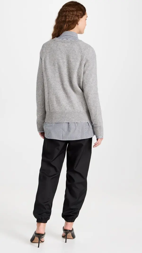 WHITE & WARREN Cashmere Long Sleeve Sweatshirt
