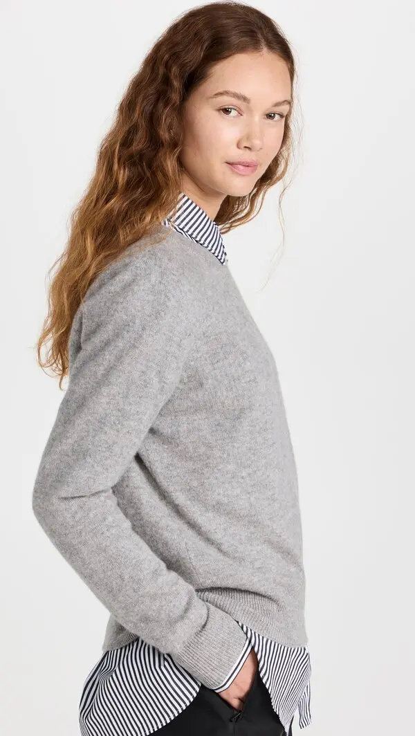 WHITE & WARREN Cashmere Long Sleeve Sweatshirt