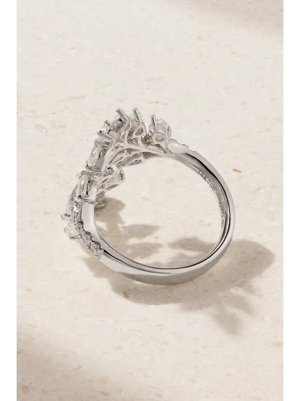 ANITA KO Jasmine 18-karat Diamond Ring - Silver