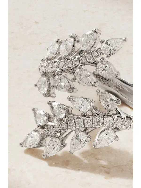 ANITA KO Jasmine 18-karat Diamond Ring - Silver