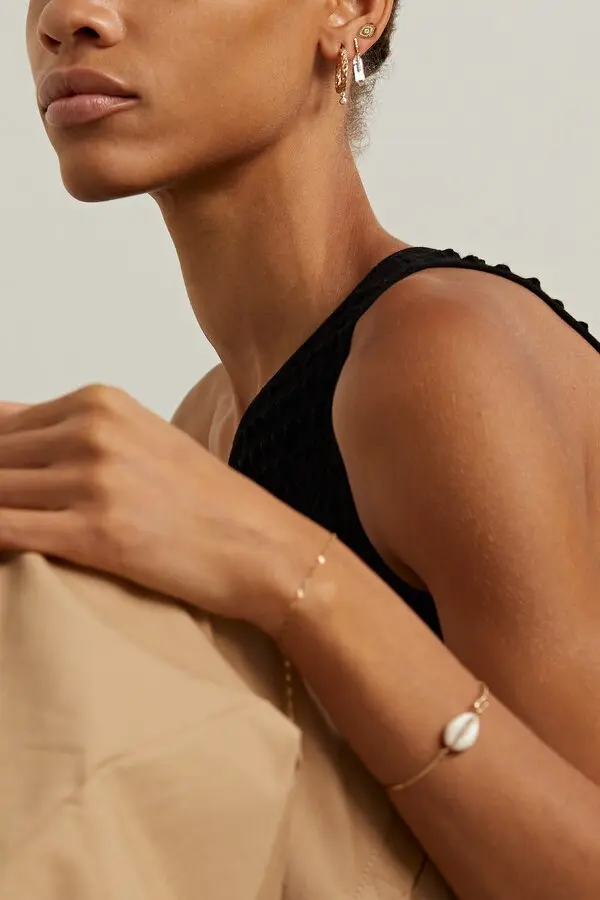 Pascale Monvoisin Noa 9-karat Diamond Hoop Earring