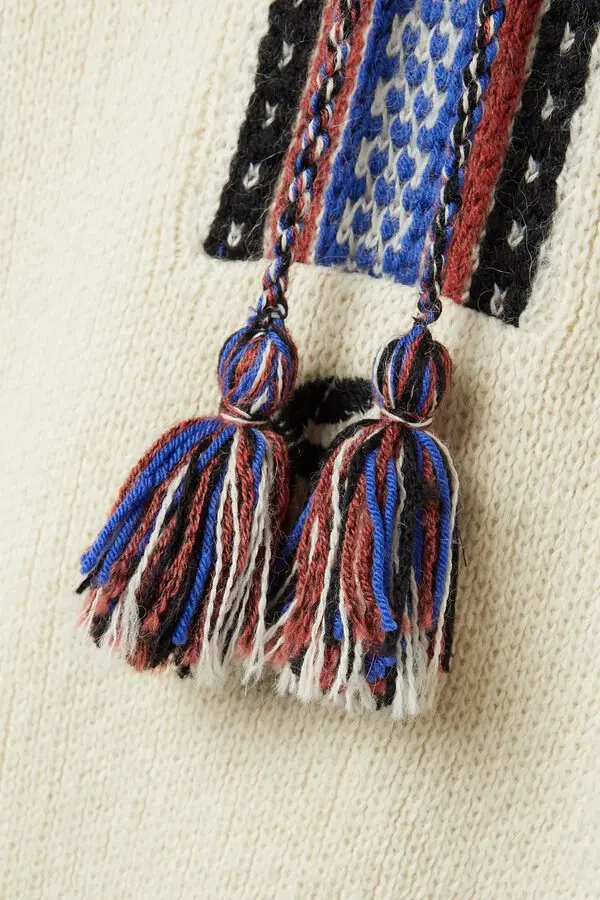Etro Klara Hooded Embroidered Wool-blend Sweater