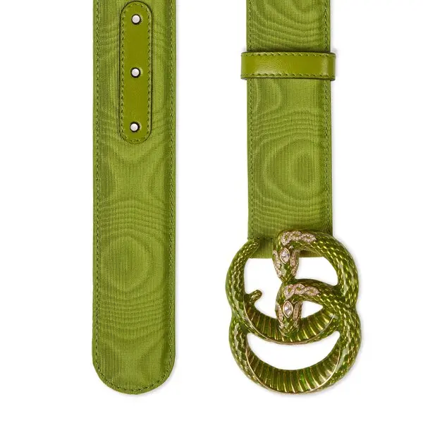 Gucci Belt With Double G Snake Buckle