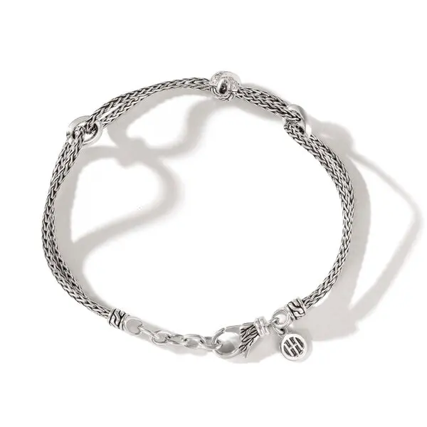 John Hardy Soft Chain Link Bracelet Diamonds
