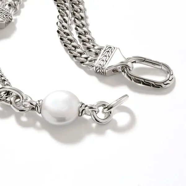 John Hardy Pearl Chain Link Bracelet