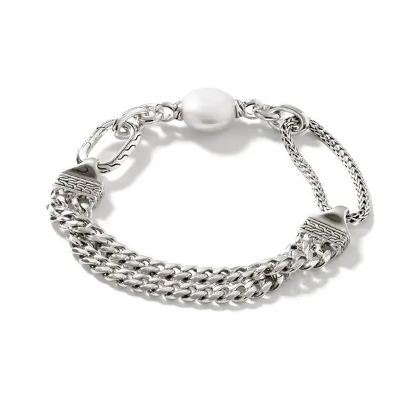 John Hardy Pearl Chain Link Bracelet