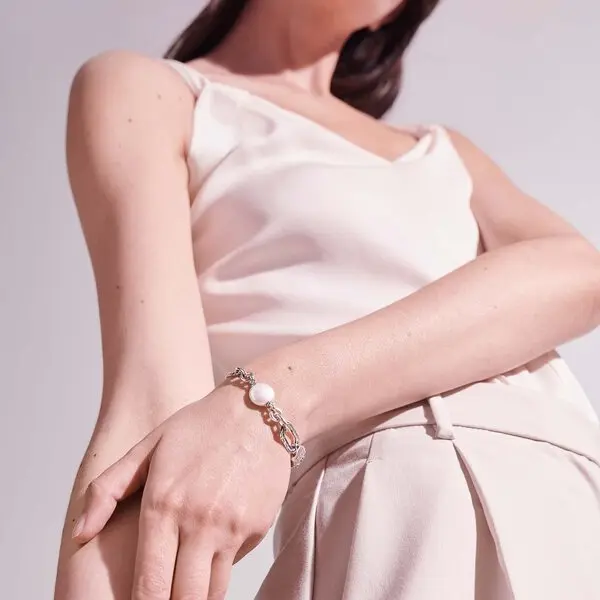 John Hardy Pearl Chain Link Bracelet