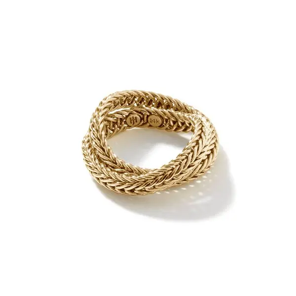 John Hardy Icon Chevron Crossover Ring - Gold