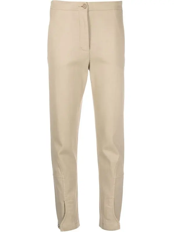 Aspesi High-waisted Wool Trousers - Neutrals