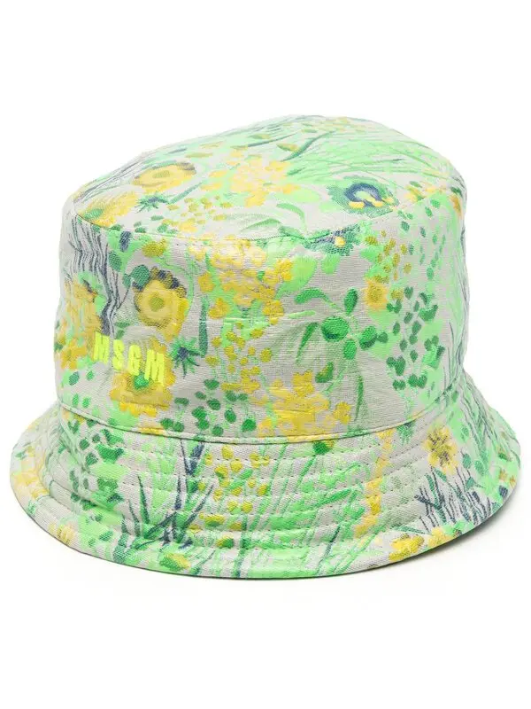 MSGM Floral Print Bucket Hat