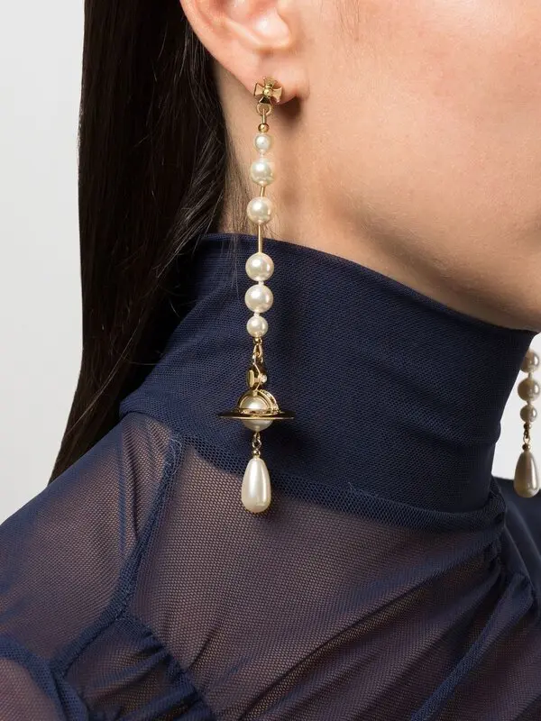 VIVIENNE WESTWOOD Faux-pearl Drop Earrings - Gold