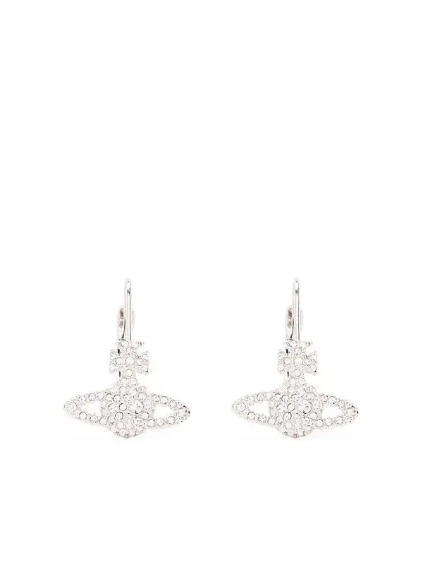 VIVIENNE WESTWOOD Grace Orb Crystal Drop Earrings - Silver
