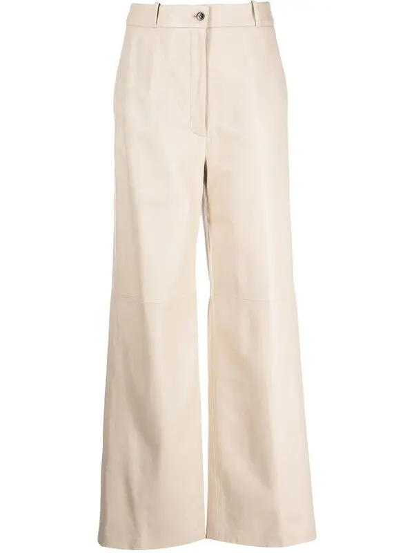 Loulou De Saison Straight Leather Trousers