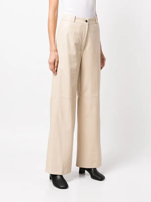 Loulou De Saison Straight Leather Trousers