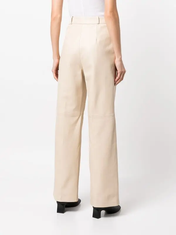 Loulou De Saison Straight Leather Trousers