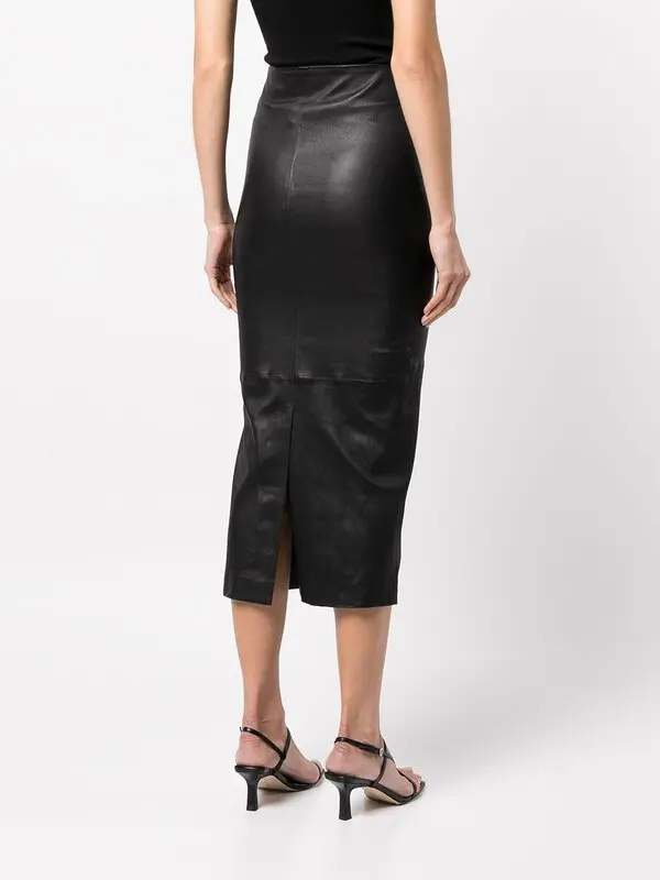 Sprwmn Leather Pencil Skirt