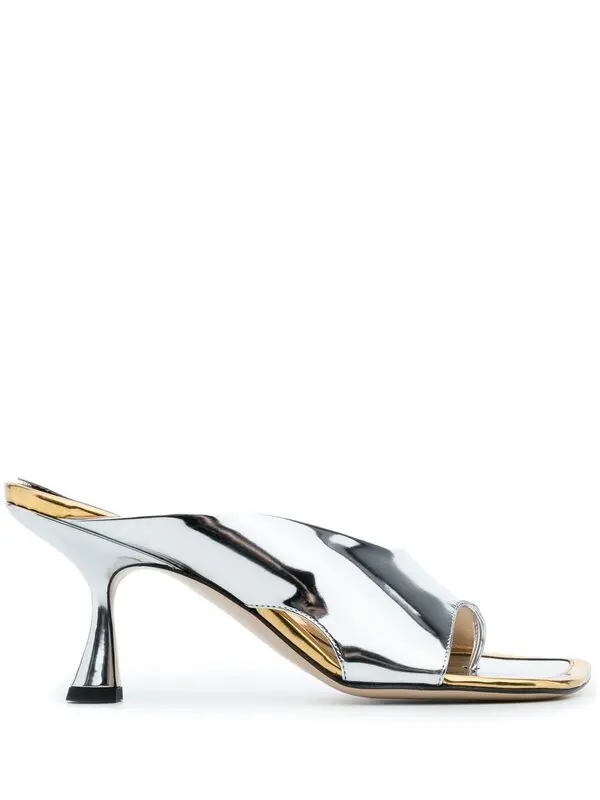 WANDLER Julio Metallic Leather Mules