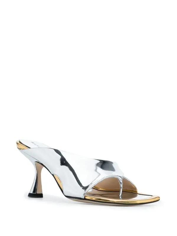 WANDLER Julio Metallic Leather Mules